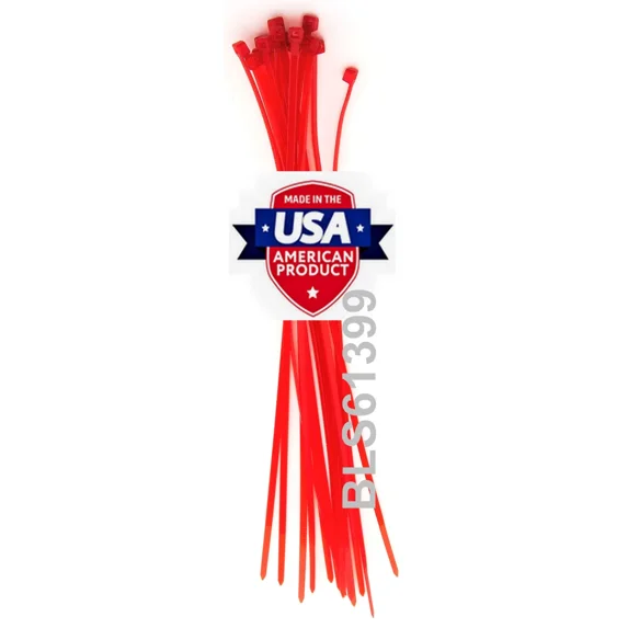 100 Usa Made Tough Ties 6" Inch 40Lb Nylon Tie Wraps Wire Cable Zip ...