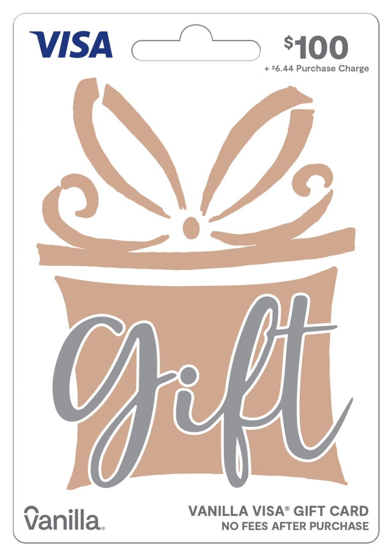 $100 Vanilla Visa Luxe Bow Gift Card (plus $6.44 Purchase Fee ...