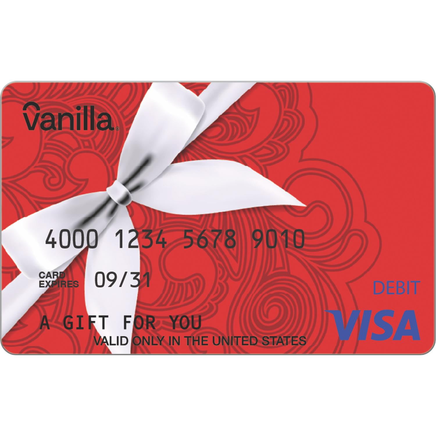 Vanilla® Visa® $100 Red Swirl eGift Card (Plus $5.84 Purchase Fee) [Email Delivery] - Walmart.com