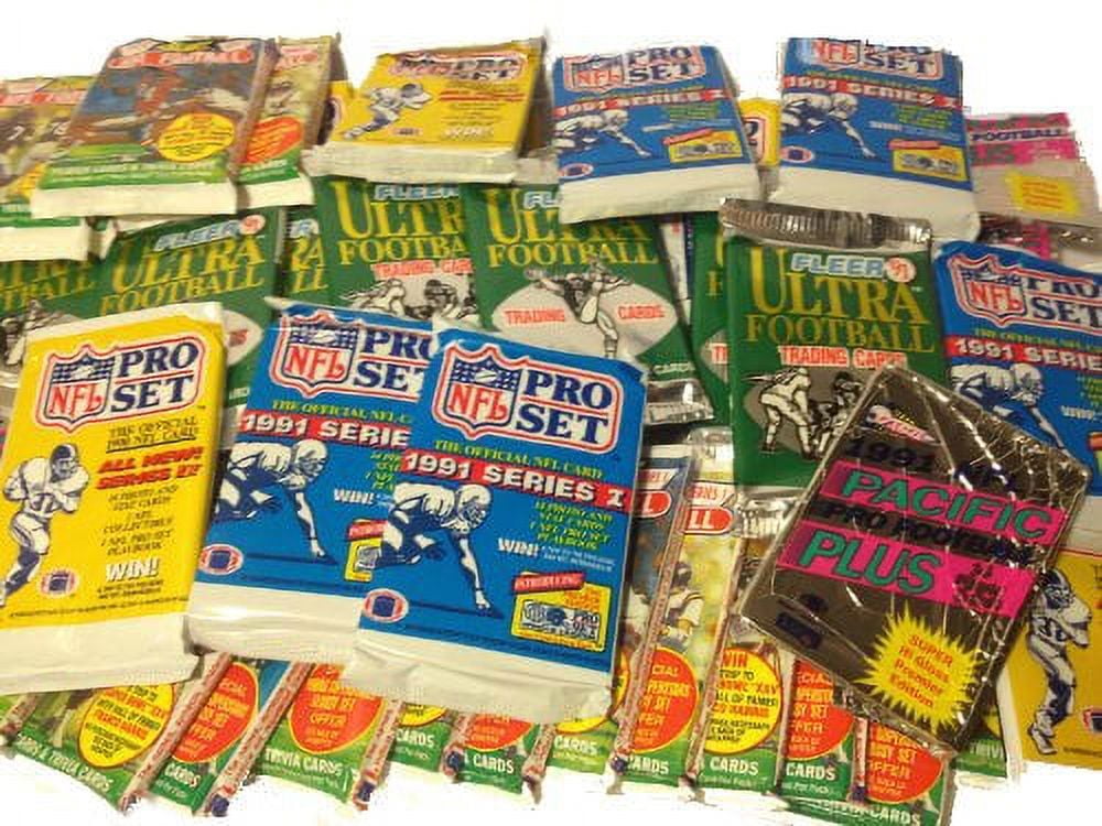 Topps, 100 Vintage NFL Football Cards in Sealed Wax Packs, 1980s-1990s ...