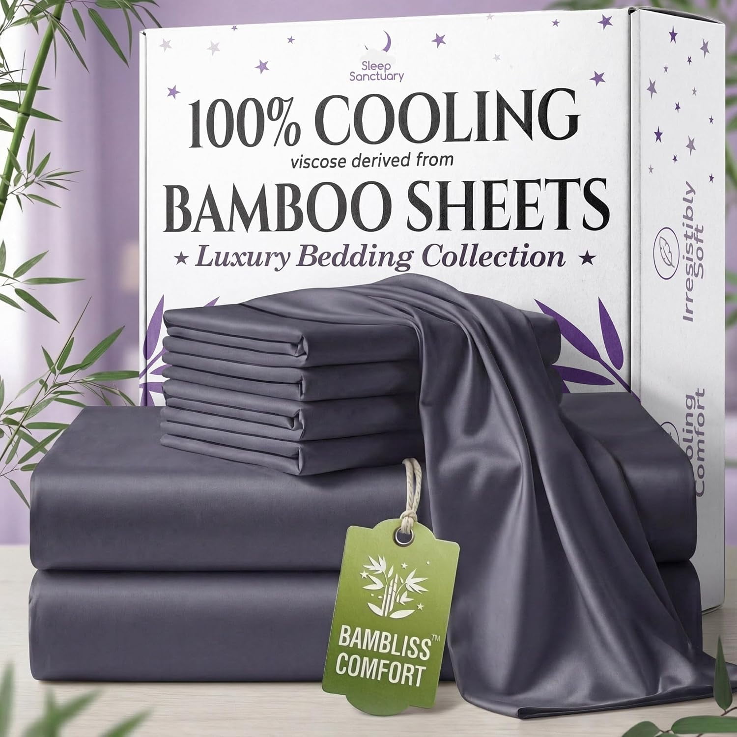 100% Viscose Derived from Bamboo Sheets Full 6pcs – BamBliss Luxury ...