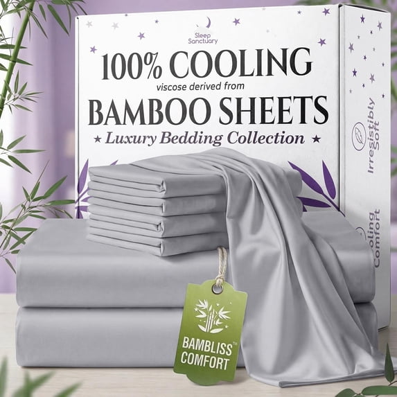 100% Viscose Derived from Bamboo Sheets Full 6pcs – BamBliss Luxury ...