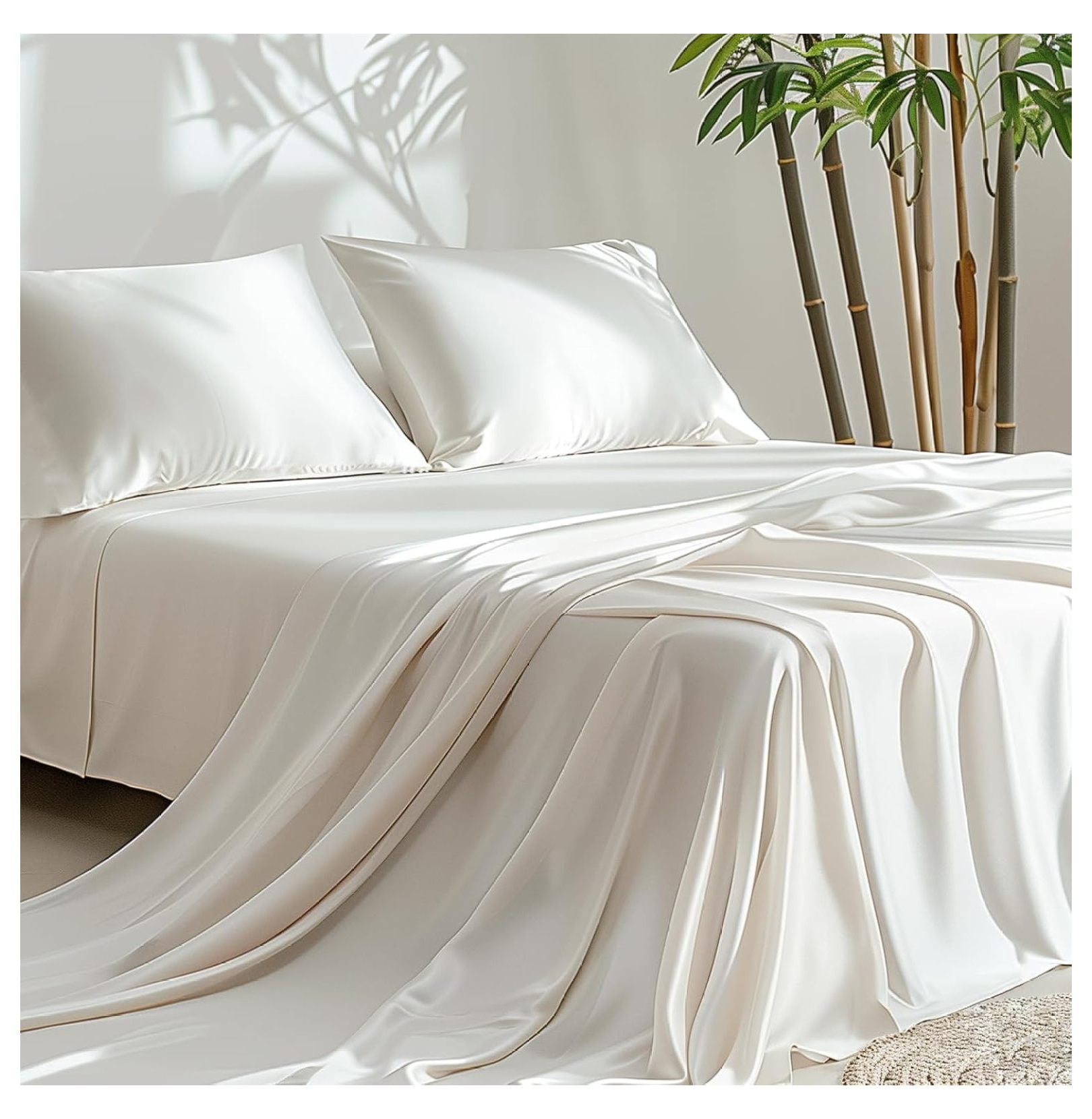 100% Viscose Derived from Bamboo, Soft Cooling Bedding with Silky ...