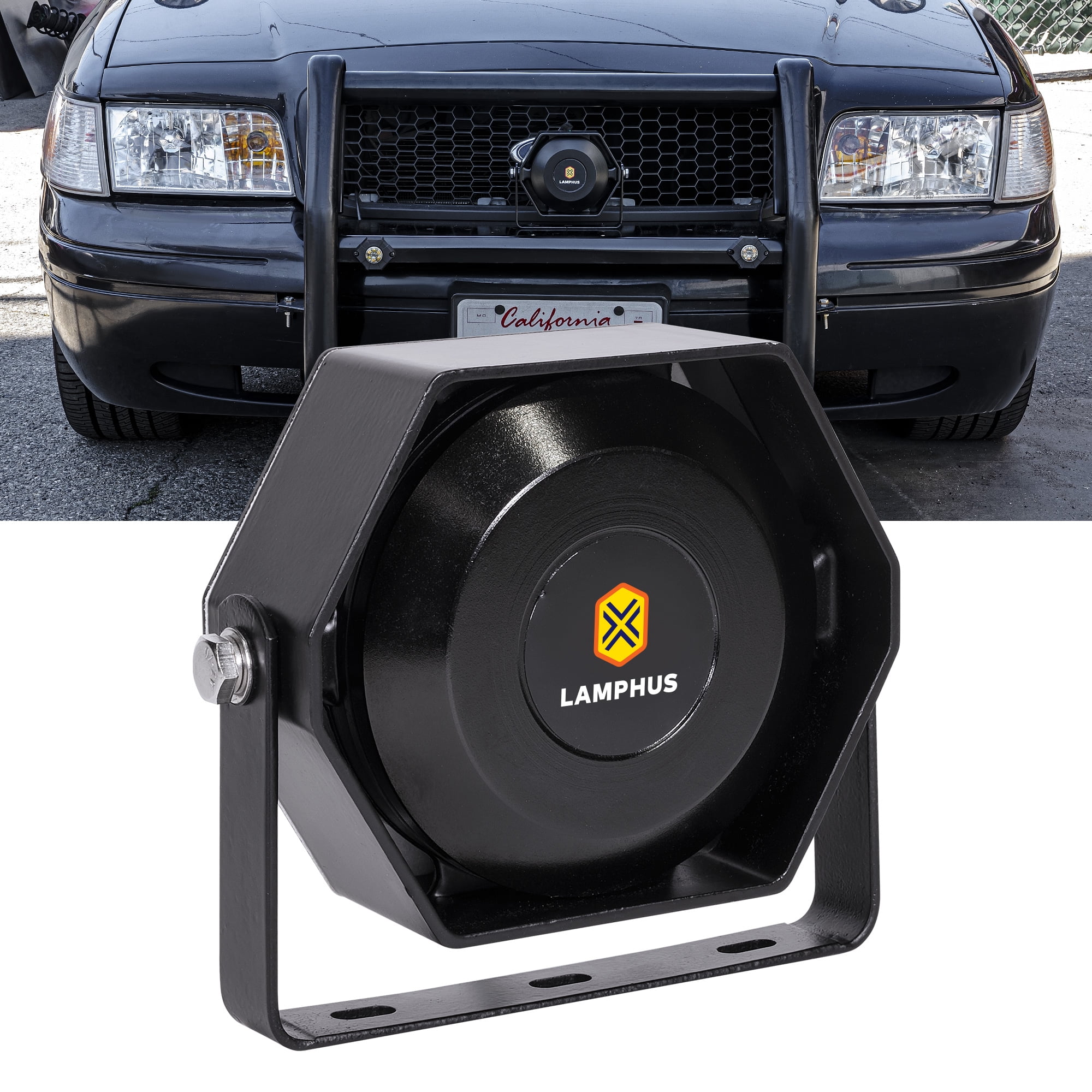 100 W Slim Siren Speaker Waterproof 118-124dB Police Fire Emergency Air ...