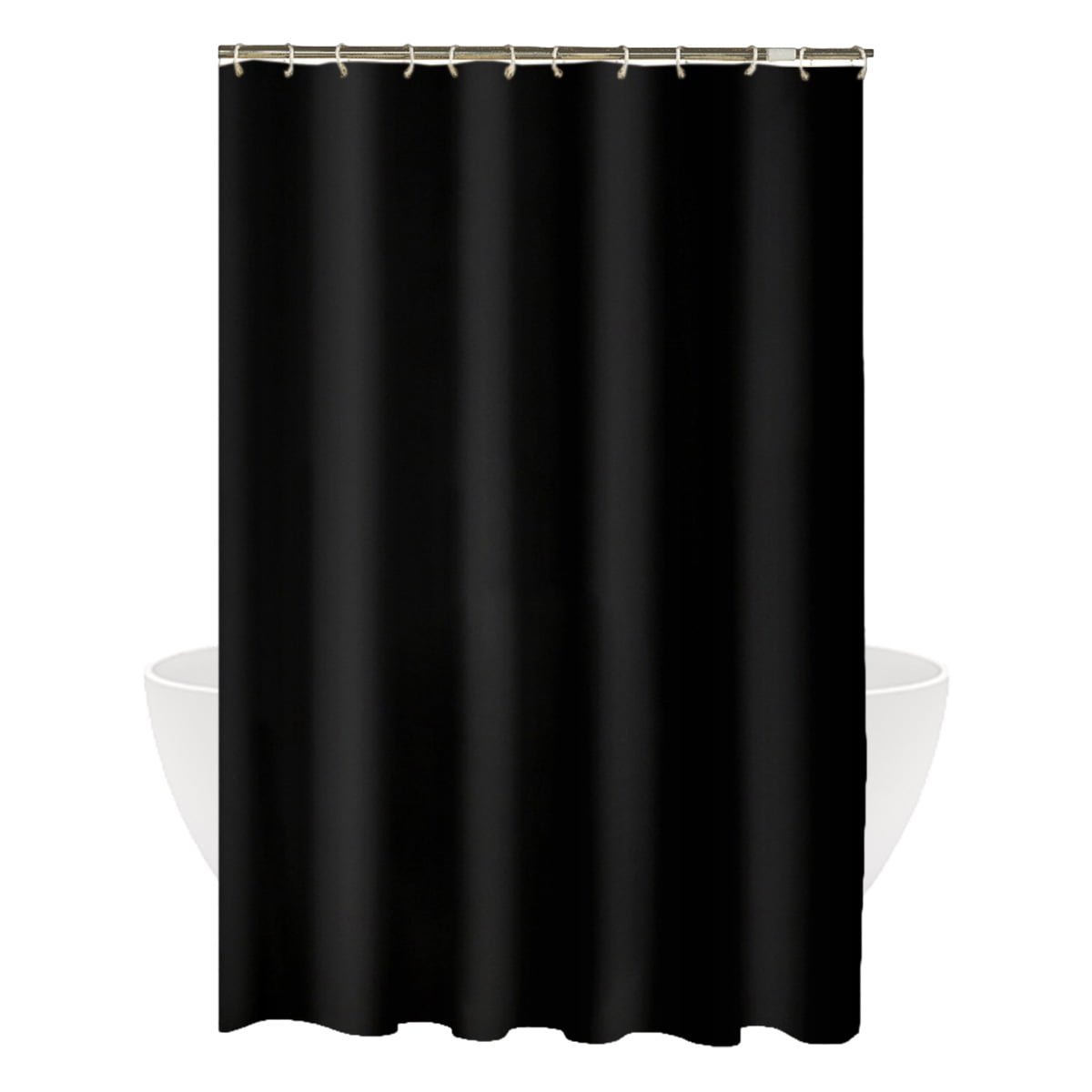 100% Waterproof, 1 Set Thick Solid Color Shower Curtain, 100x200CM ...