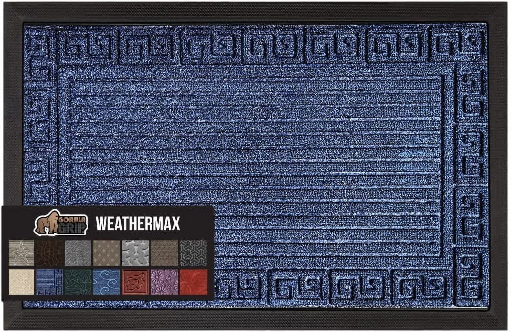 100% Waterproof All-Season WeatherMax Doormat, Durable Natural Rubber ...
