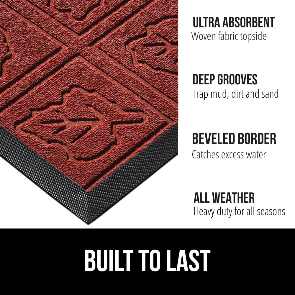 100% Waterproof All-Season WeatherMax Doormat US Designed Natural ...