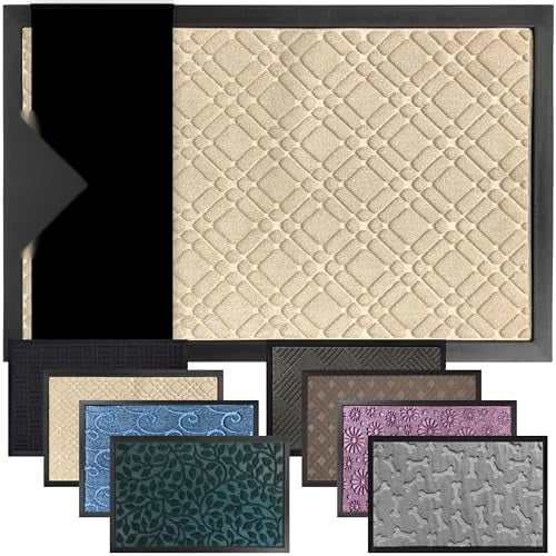 100% Waterproof All-Season WeatherMax Doormat US Designed Natural ...