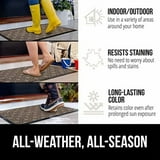 100% Waterproof All-Season WeatherMax Doormat, US Designed Natural ...