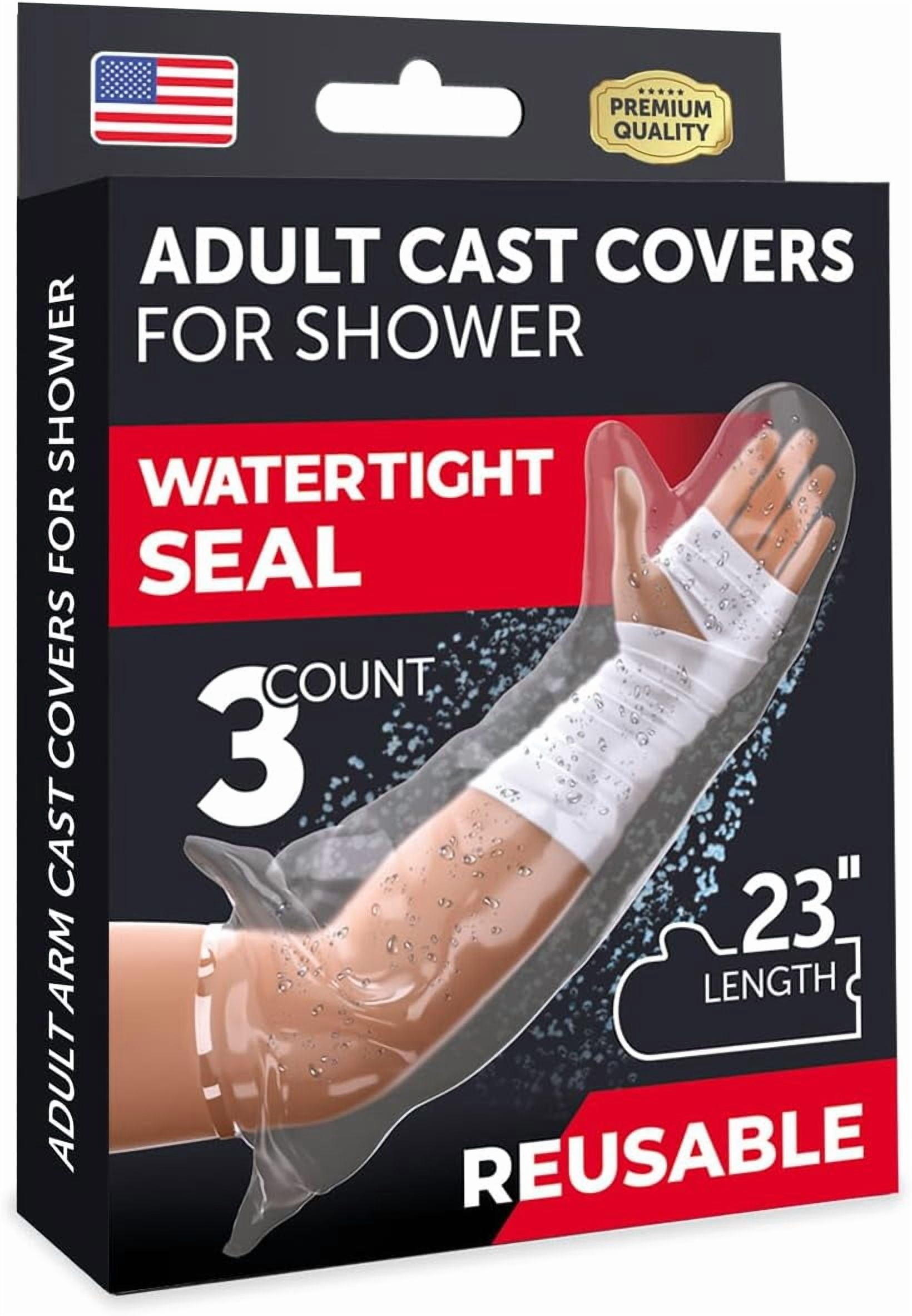Mighty-X 100% Waterproof Arm Cast Protector Sleeve - Watertight Seal ...