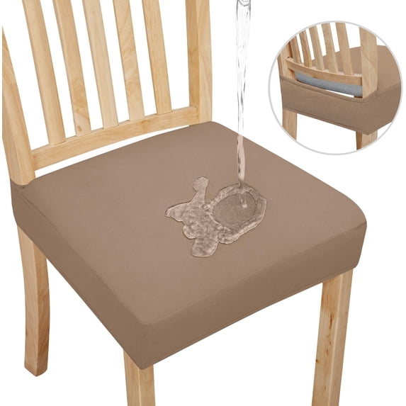 100% Waterproof Dining Room Chair Seat Covers Set of 4, Stretch ...