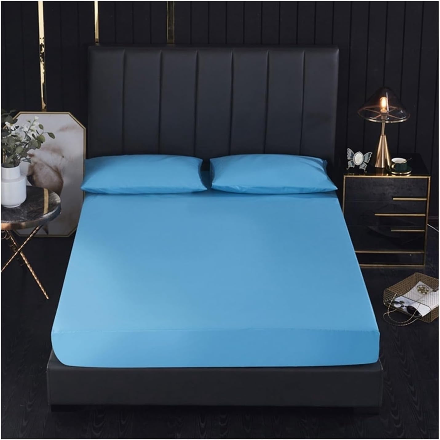100% Waterproof Fitted Bed Sheet with Elastic Band - Anti-Slip Mattress ...