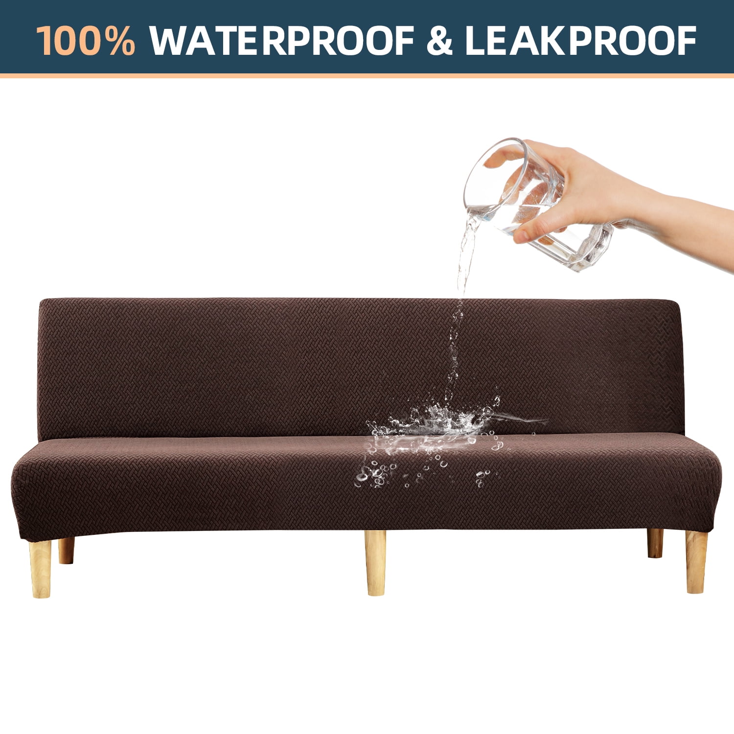Waterproof Futon Cover, Leakproof Sofa Bed Protector, Stretch Jacquard ...