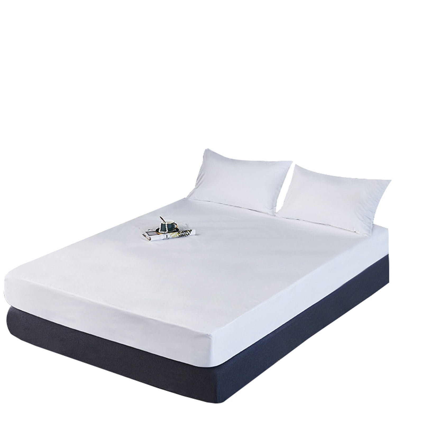 100% Waterproof Mattress Protector, Fitted Sheet with Deep Pockets, 13. ...