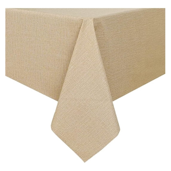 100% Waterproof PVC Tablecloth, Rectangle Oil Spill Proof Stain ...