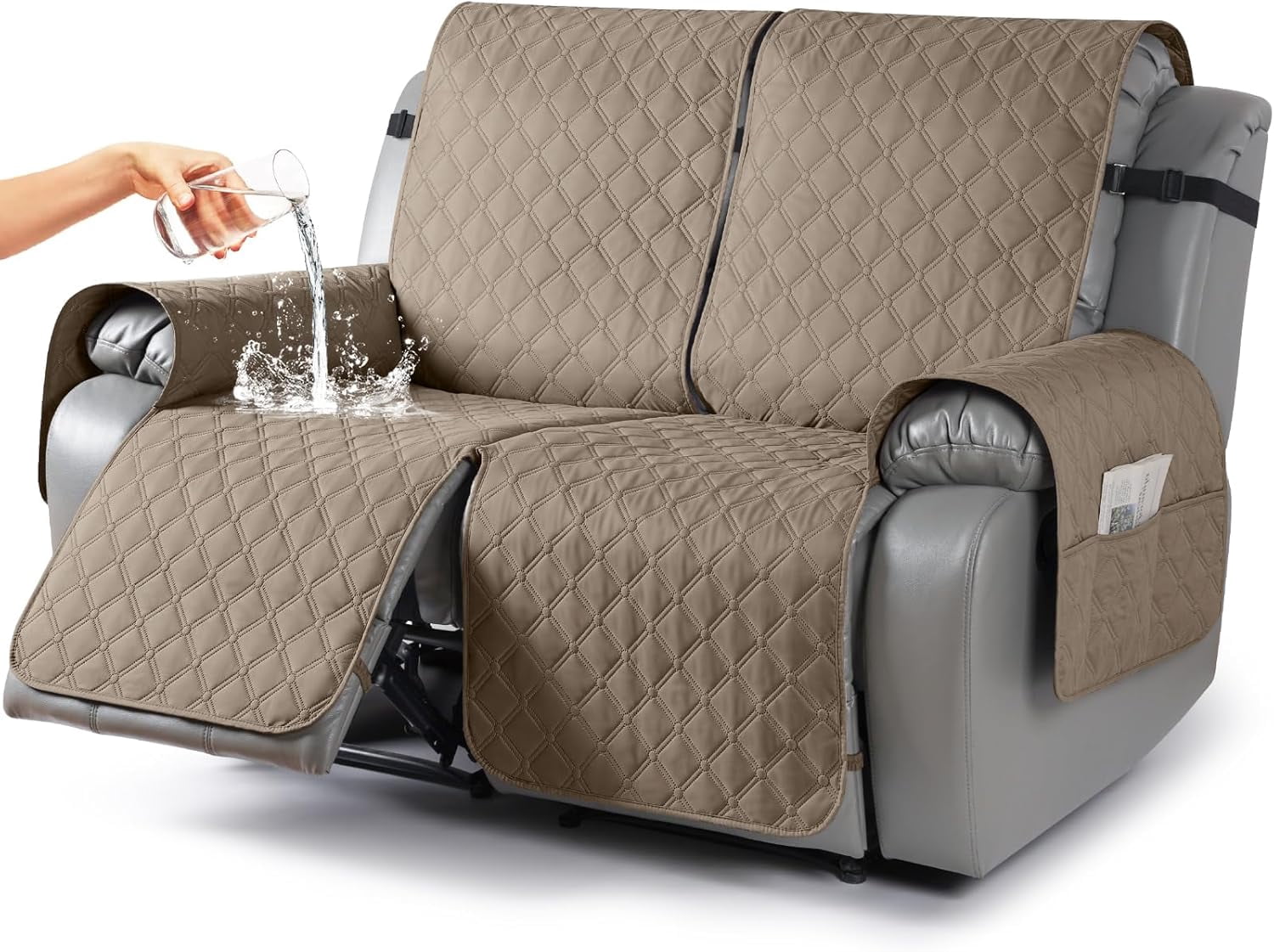 100% Waterproof Recliner Covers, Recliner Sofa Covers with Leg Straps ...