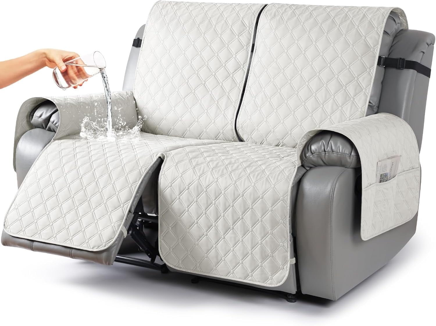 100% Waterproof Recliner Covers, Recliner Sofa Covers with Leg Straps ...