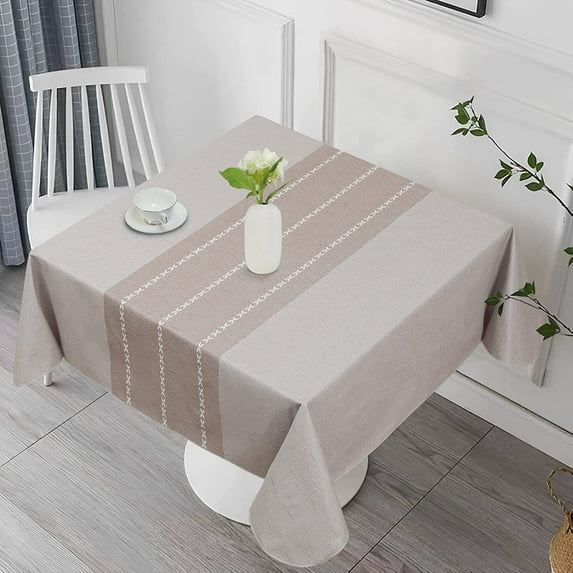 TRAHOO-100% Waterproof Square PVC Tablecloth, Vinyl Table Cloth Cover ...