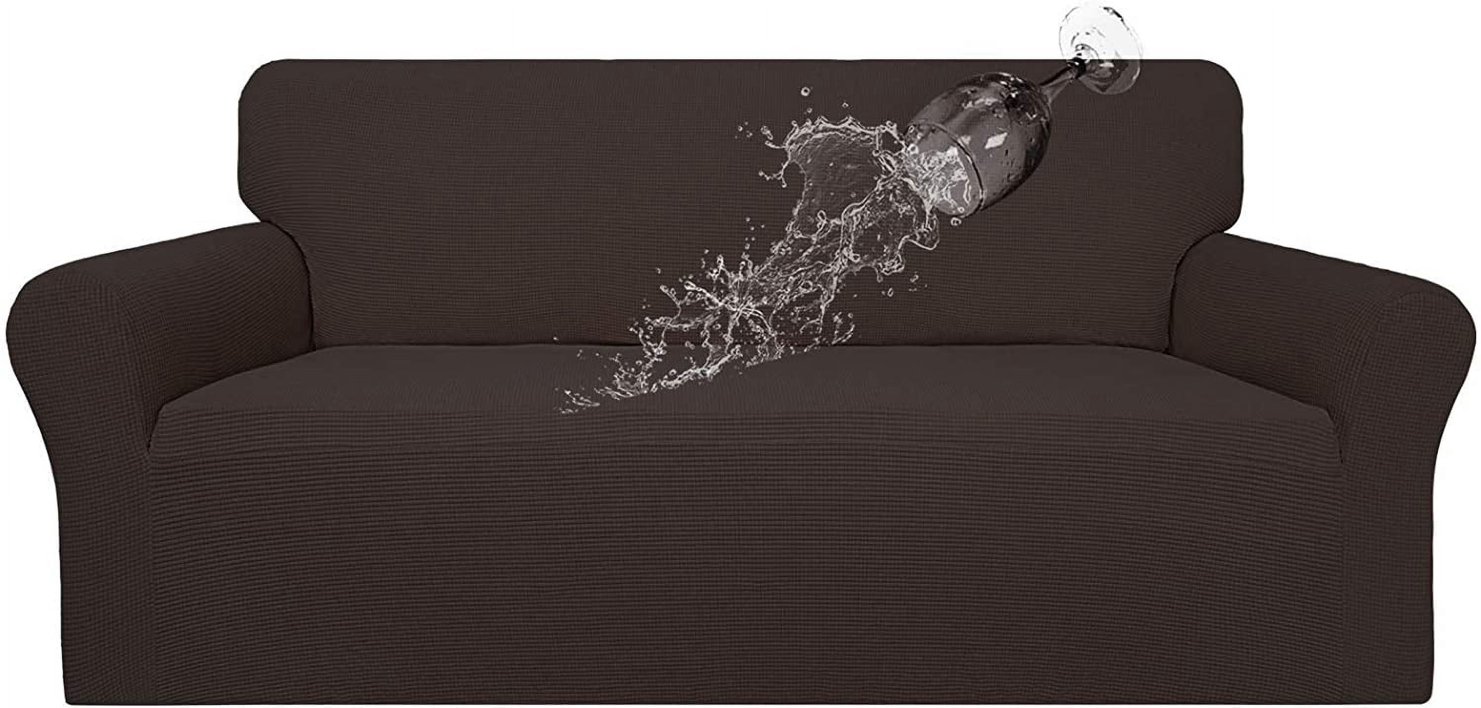 100% Waterproof Stretch Jacquard Sofa Slipcover, Dual Waterproof Couch ...