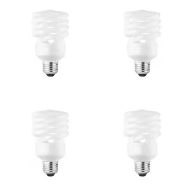 100-Watt Equivalent A21 Spiral Non-Dimmable E26 Base EcoSmart Compact ...