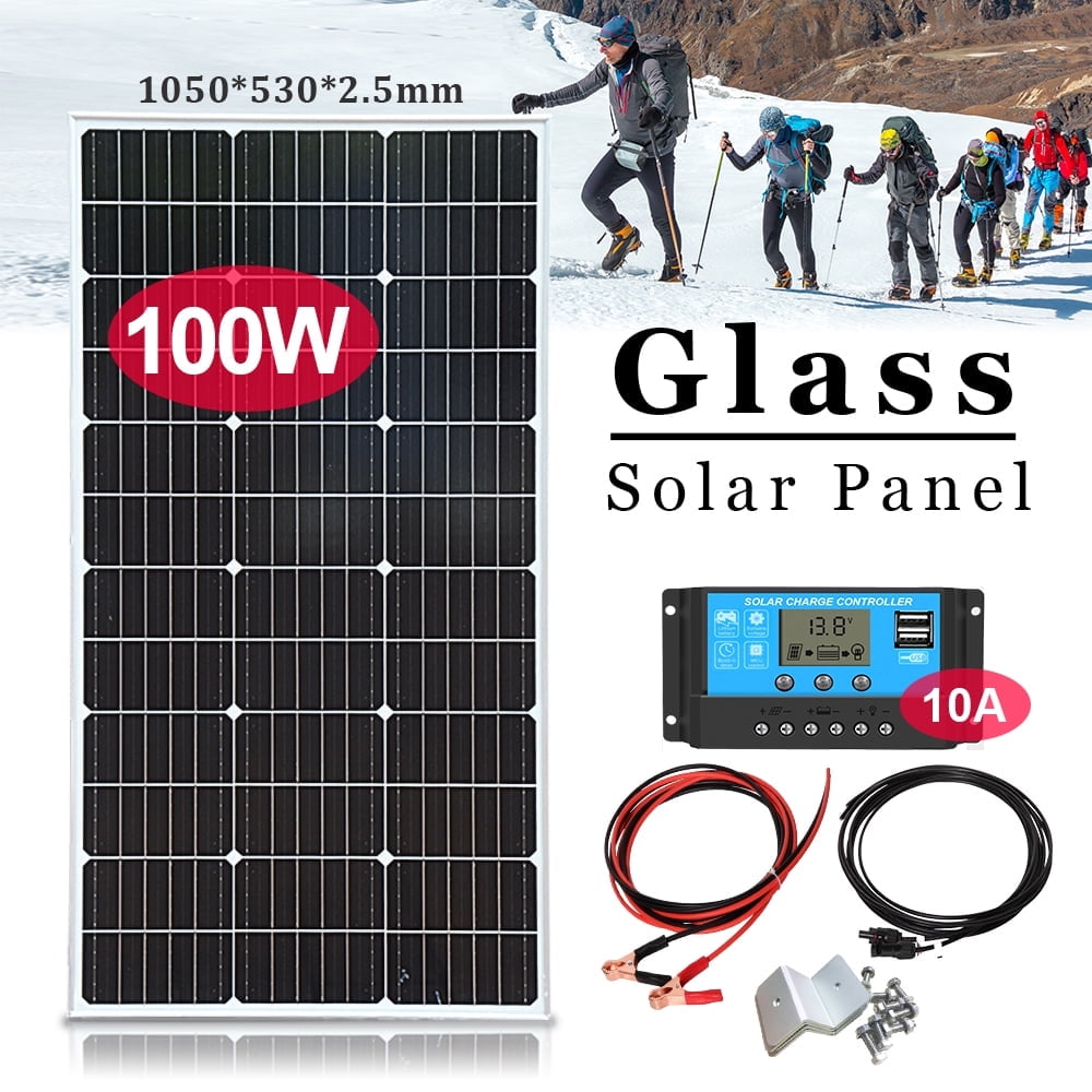 100 Watt Solar Panel, Monocrystalline High Efficiency Photovoltaic 100W ...
