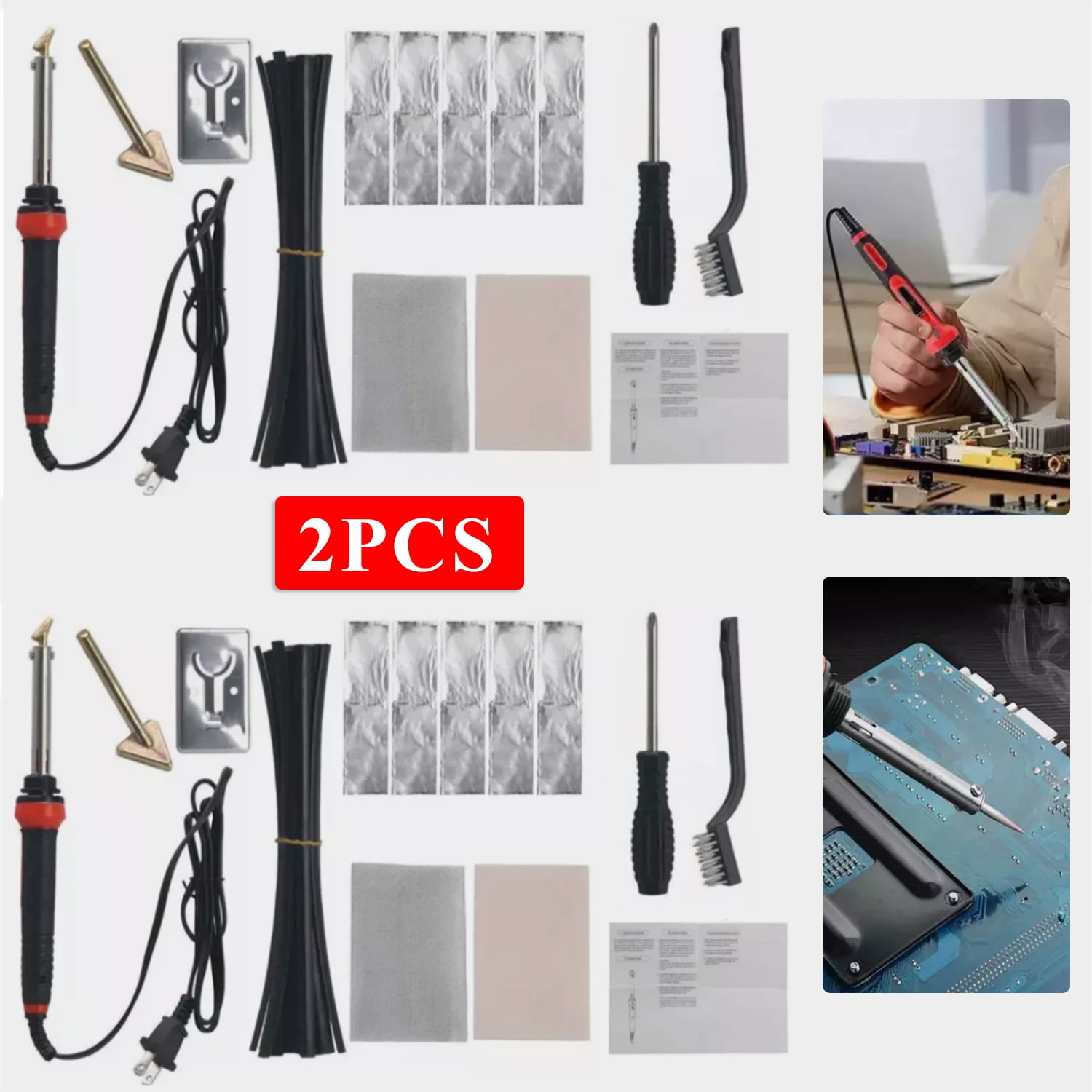 100 Watts Plastic Welding Kit,with Welder Rods and Mesh Welding Tips ...