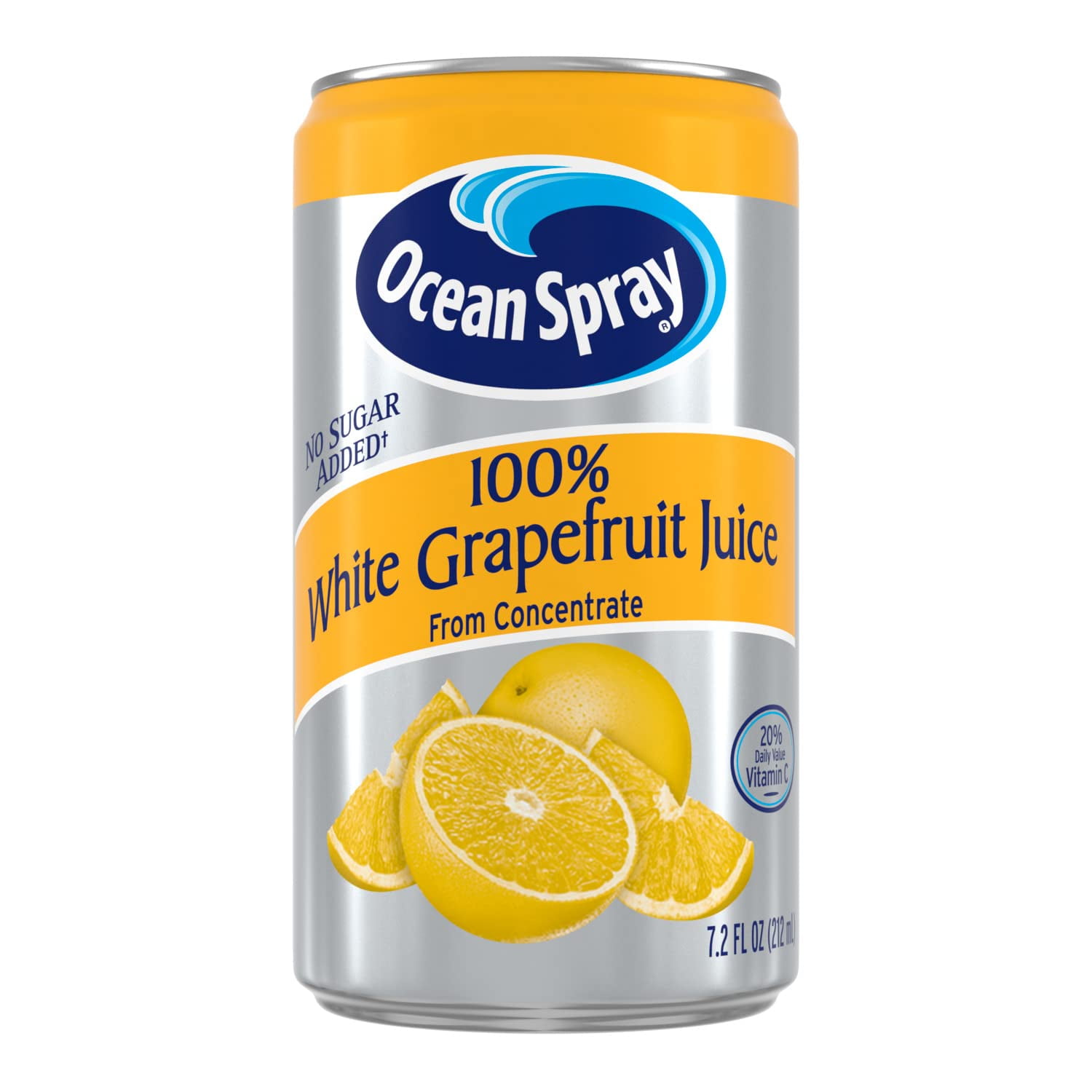 Ocean Spray 100% White Grapefruit Juice, 7.2 oz Cans, Pack of 24, No ...