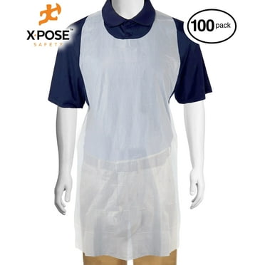 Kleen Chef Kitchen Waterproof Disposable Poly Aprons, OSFM (100 per box ...