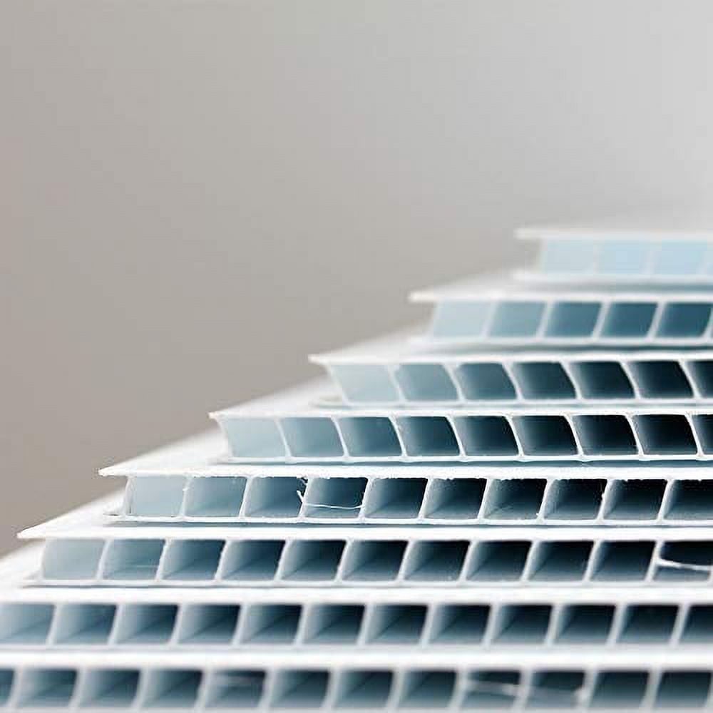 100 White Signs Board 18x12 inch x 4 mm Corrugated Plastic, Pack of 100 ...