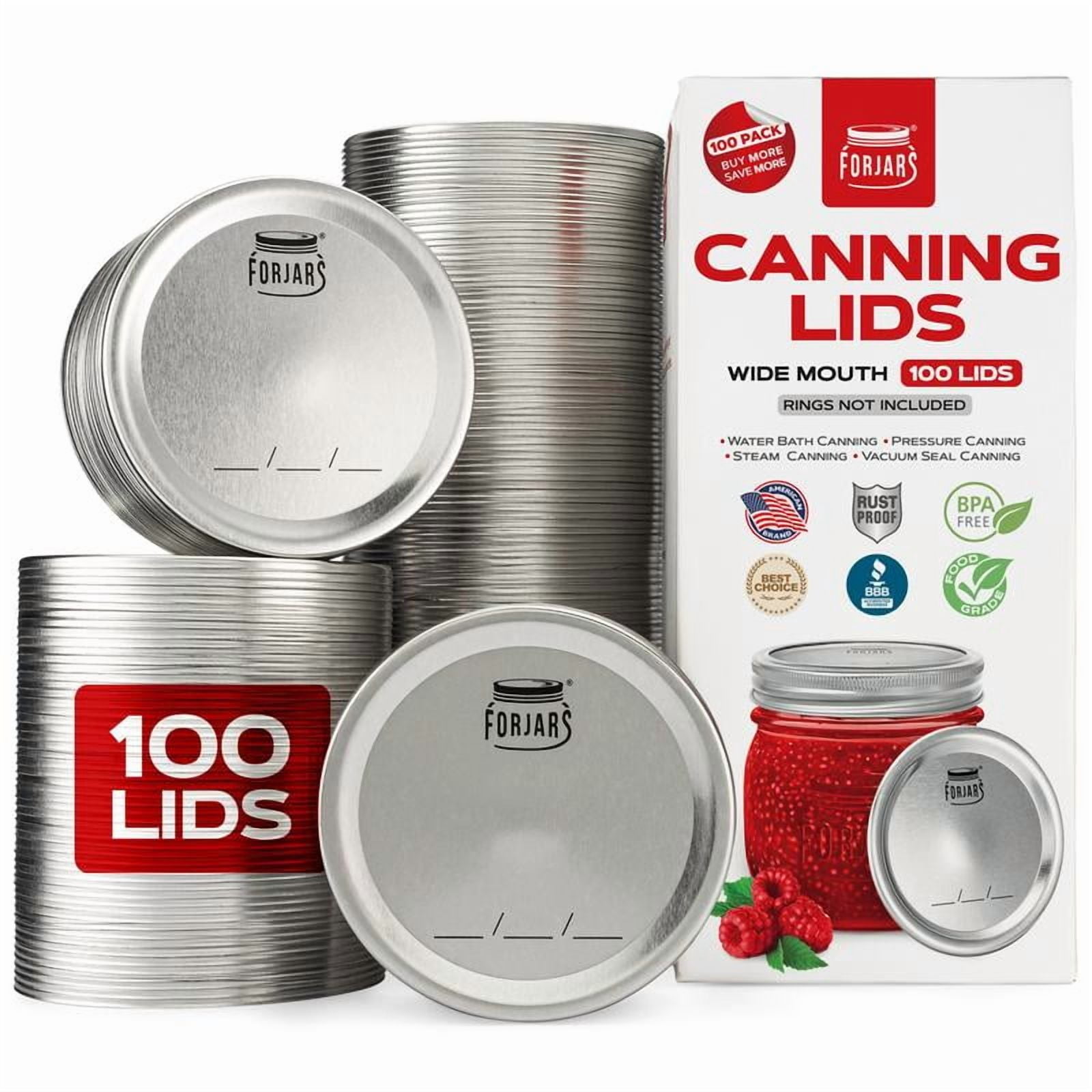 100 Wide Mouth Canning Lids - Walmart.com