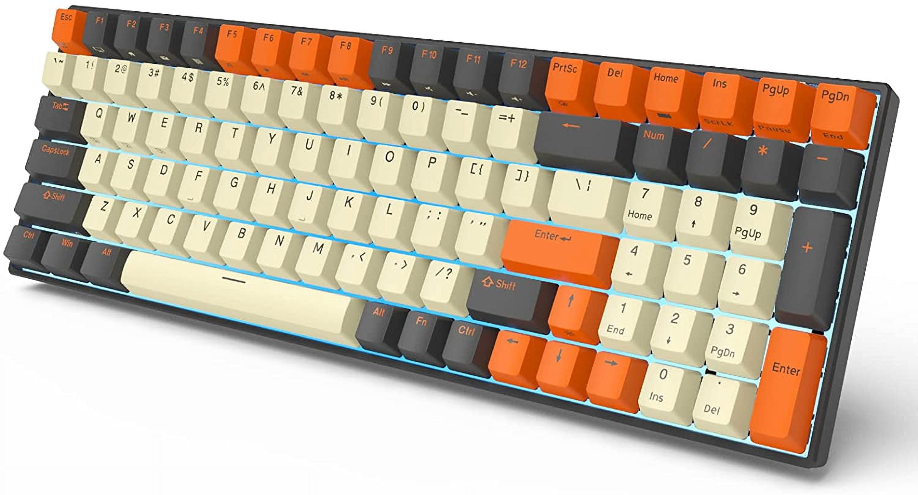 100 Wireless Mechanical Keyboard, Bluetooth5.1/2.4Ghz/Wired Mechanical ...
