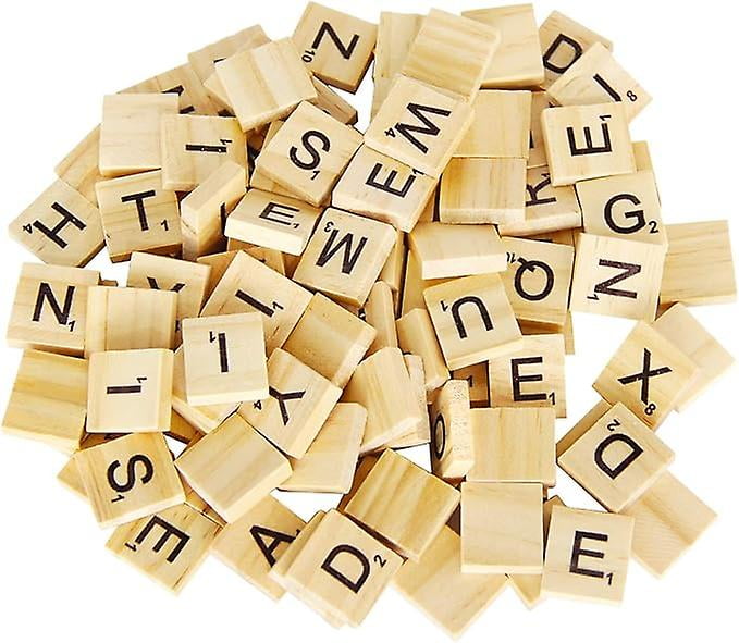 100 Wood Letter Tiles, Scrabble Letters For Crafts - Walmart.com