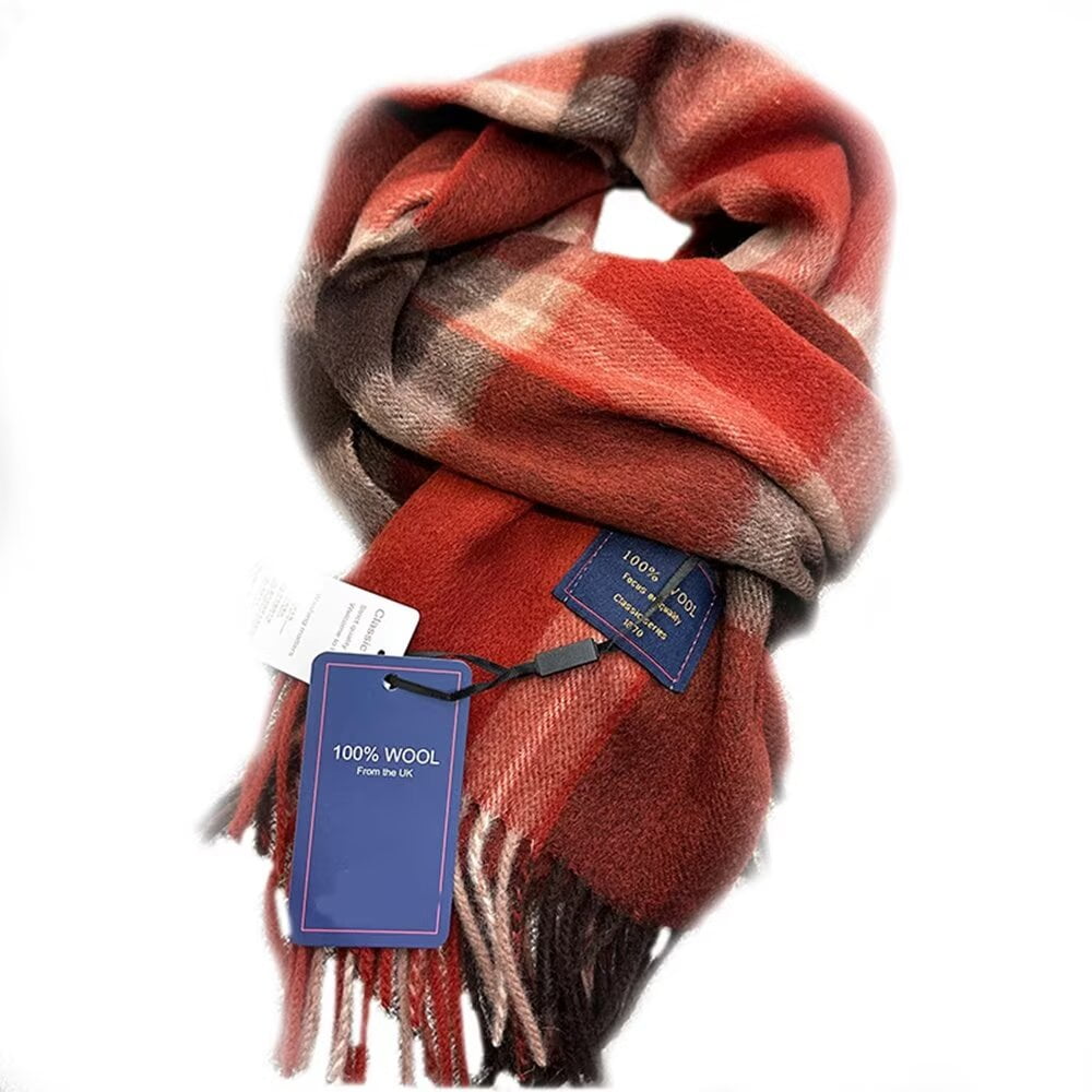 100% Wool Scarf - Men and Women Winter Warm Soft Luxurious Solid Colors ...