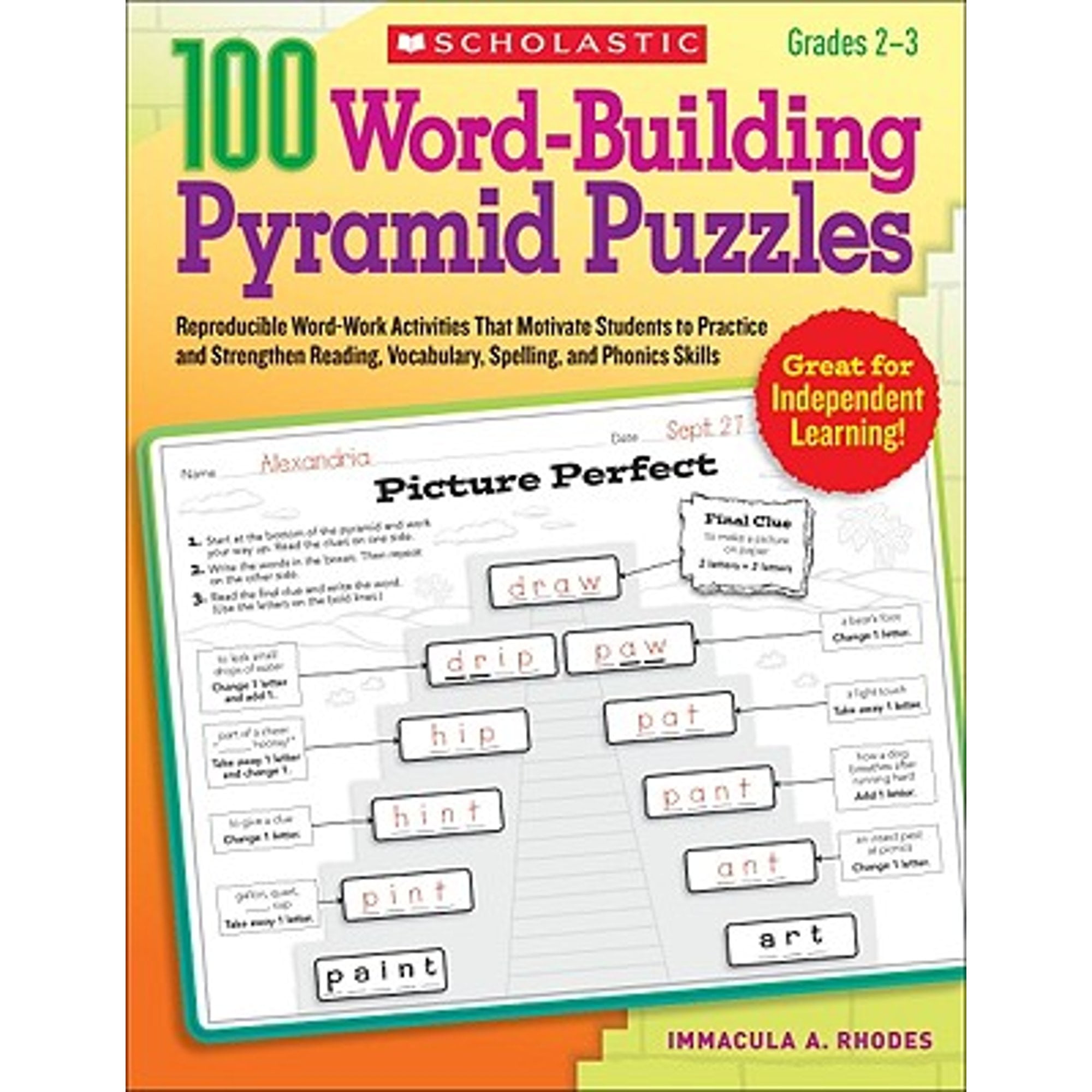 Pre-Owned 100 Word-Building Pyramid Puzzles: Reproducible Word-Work ...