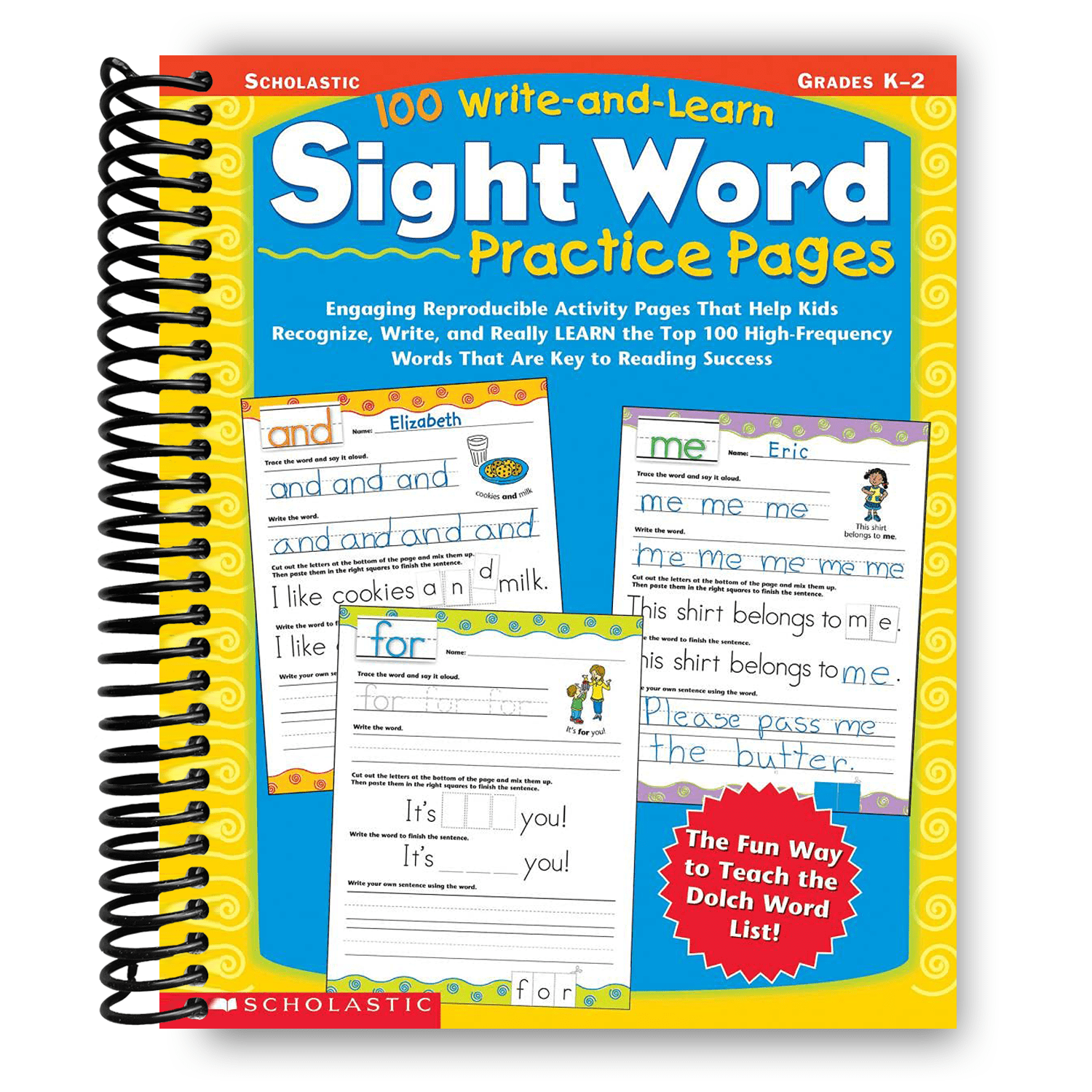 100 Write-and-Learn Sight Word Practice Pages (Spiral Bound) - Walmart.com