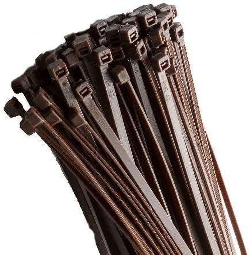 100 X 300MM X 4.8MM BROWN CABLE TIES PLASTIC NYLON ZIP TIE Wraps ...