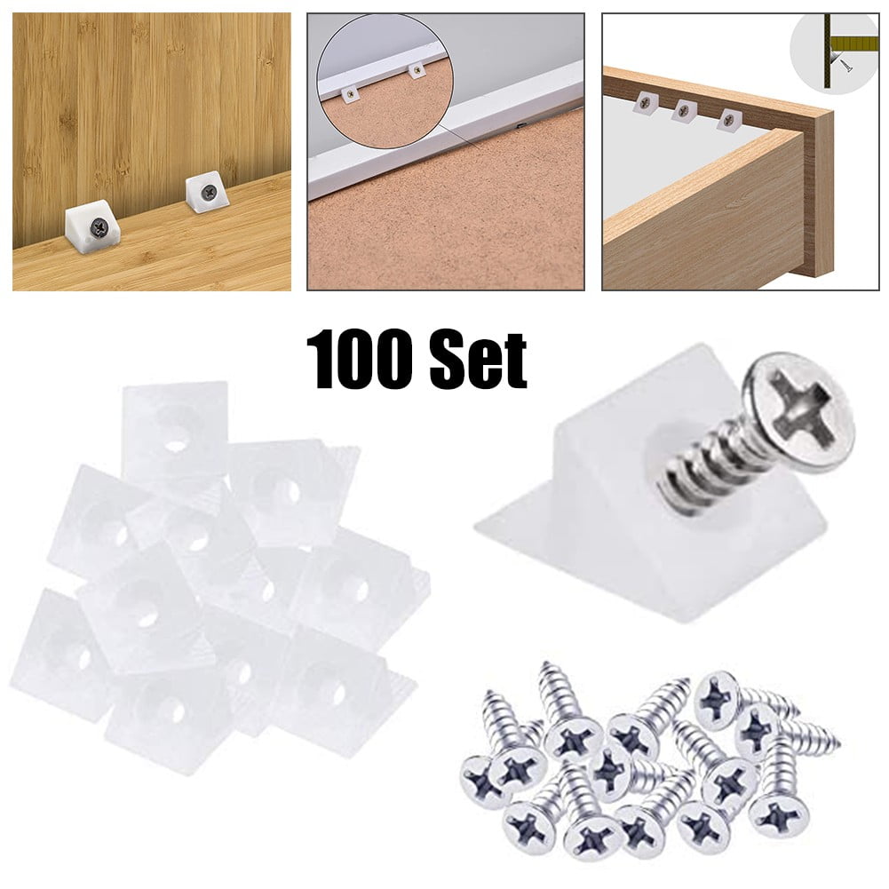 100 X Furniture Wardrobe Drawer Bottom Repair Fixed Repair Wedge 90 ...