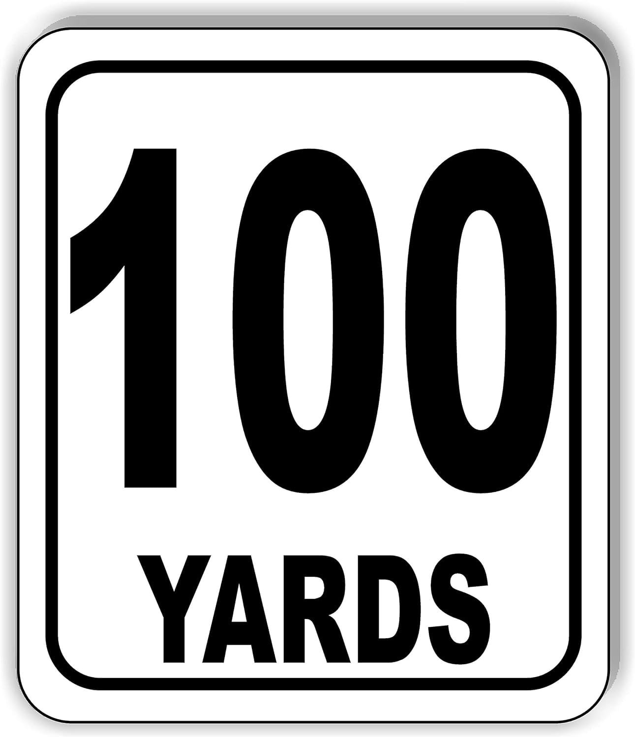 100 YARDS Distance Marker Running Race 5k Marathon Aluminum Composite ...