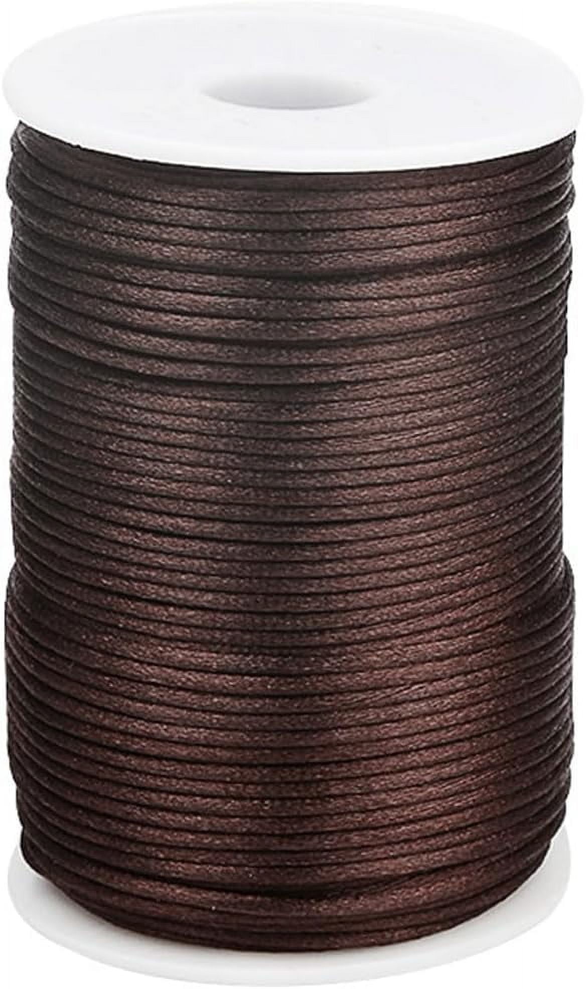100 Yards 2MM Dark Brown Trim Cord Smooth Soft Silk Nylon Satin String ...