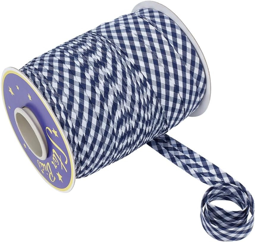 100 Yards Double Fold Bias Tape 0.6 Inch Gingham Bias Binding Tape ...