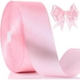 100 Yards Ribbon,1-1/2 Inch Pink Satin Ribbon,Single Face Satin Ribbons ...