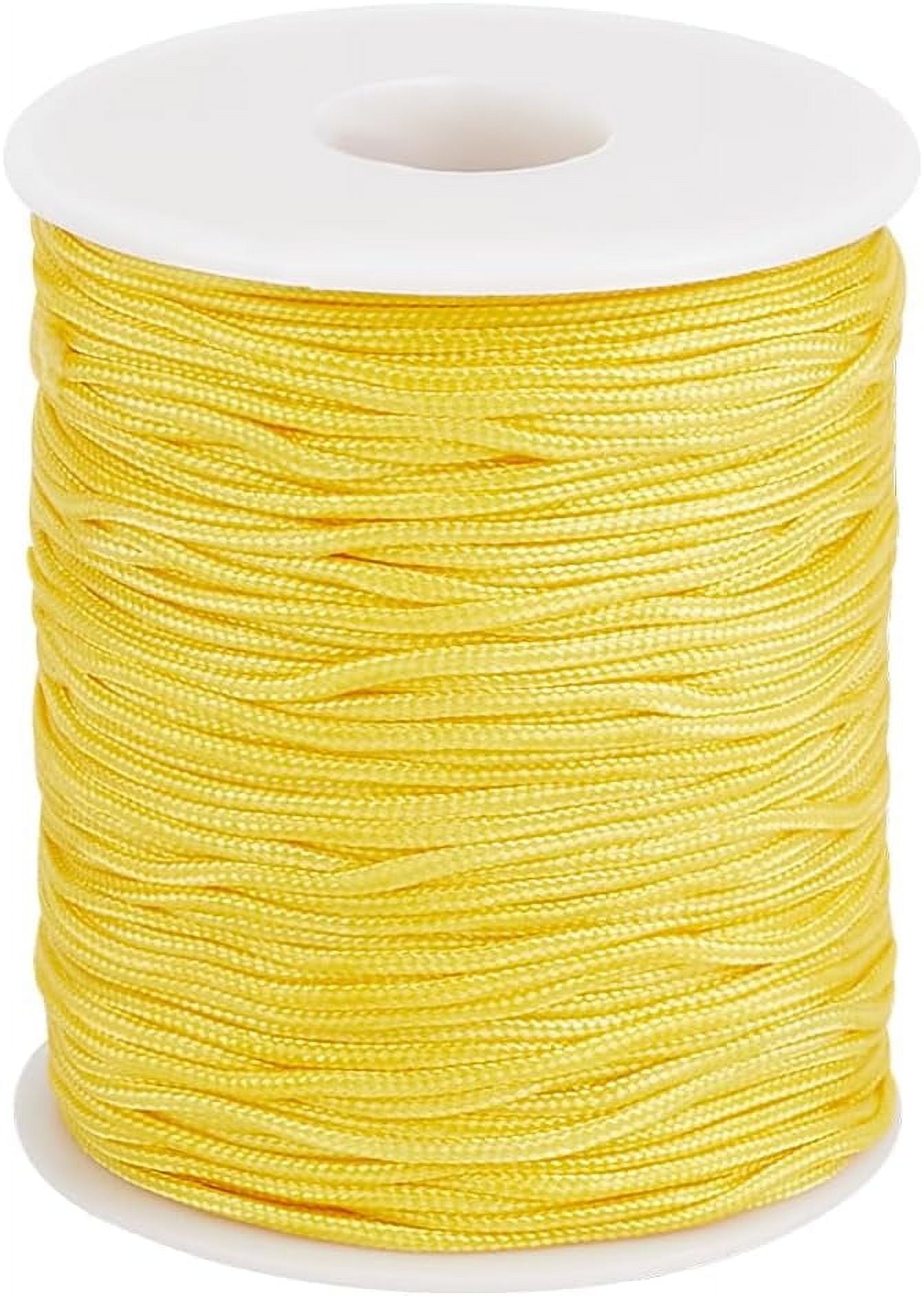 100 Yards Yellow Nylon Beading Thread Cord 1.5mm Bracelet String Wind ...