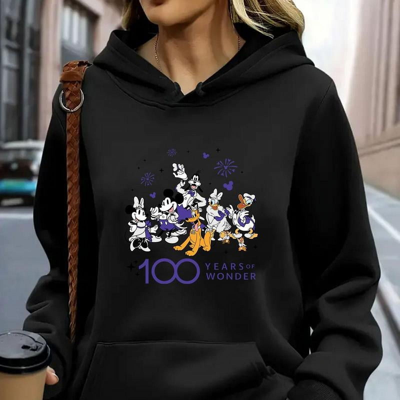 100 Years Of W O N D E R Mens Casual S Pullover Long Sleeve Drawstring