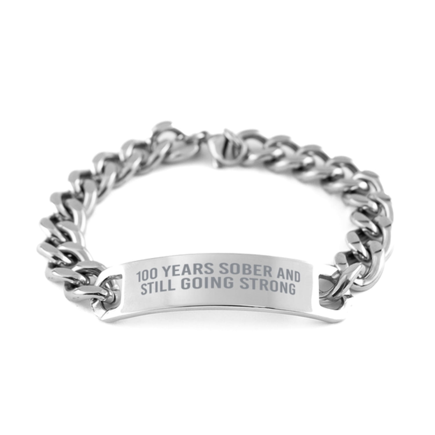 100 Years Sobriety Anniversary Bracelet for Men 100 Years Sober and ...