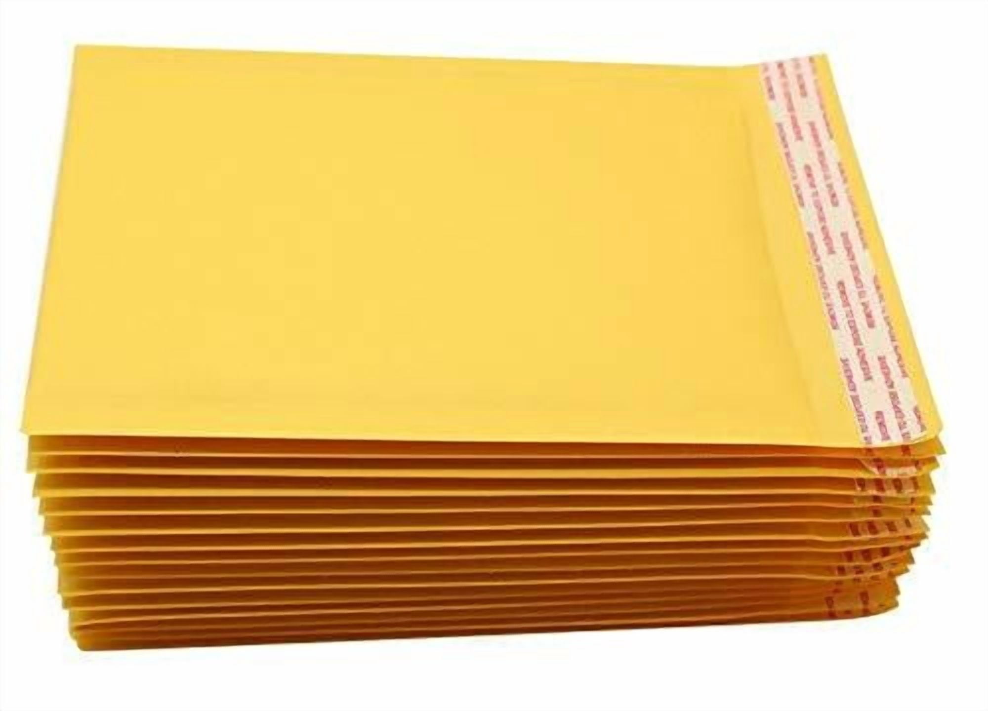 100 Yellow Pack Kraft Padded envelopes 10.5 x 15 Bubble Mailers 10 1/2 ...