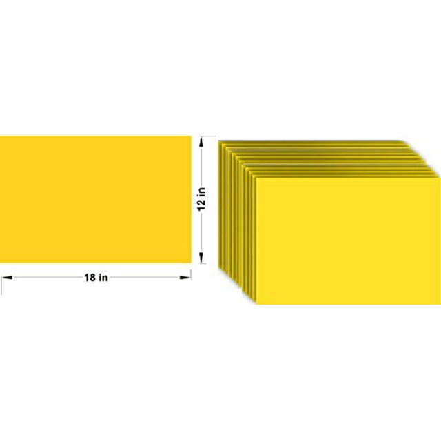 100 Yellow Sign Board 18x12 inch x 4 mm Corrugated Plastic Sign Flute ...