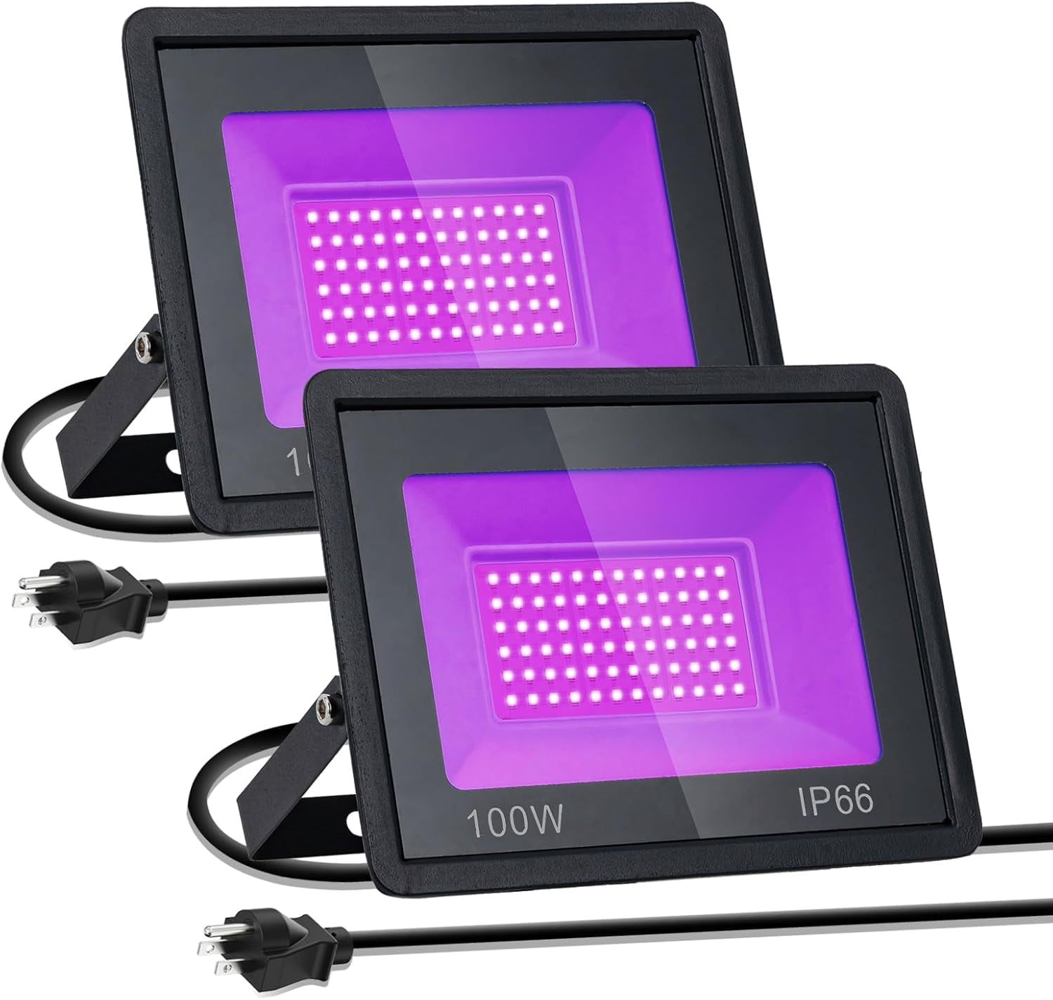 100 black light outdoor, 66 waterproof floodlight with plug and switch ...