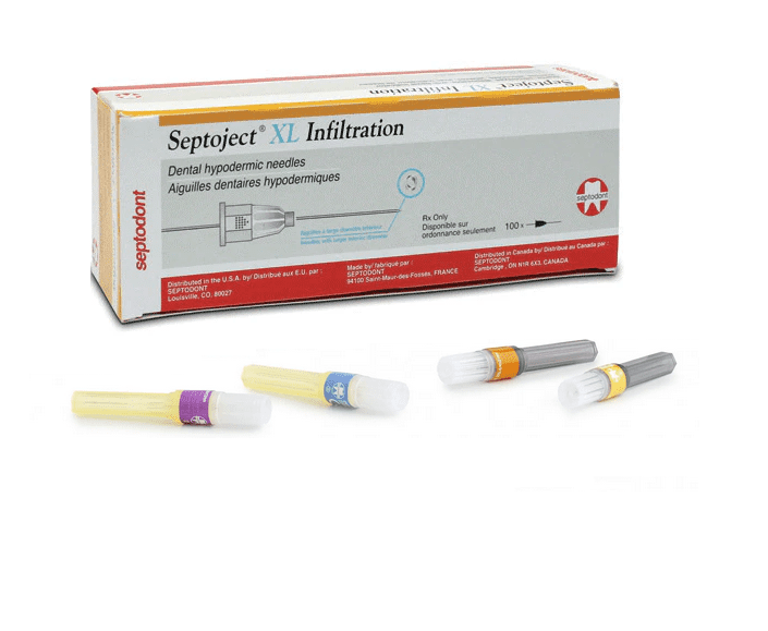 100/bx Dental Hypodermic Infiltration Calibre Block 27 Ga x 1 3/8 (0.40 ...