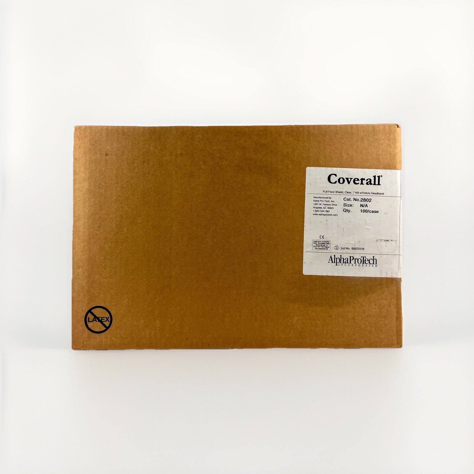 100/case Safety Full Face Shield, Coverall Alpha ProTech 2802, Clear, 7 Mil - Walmart.com