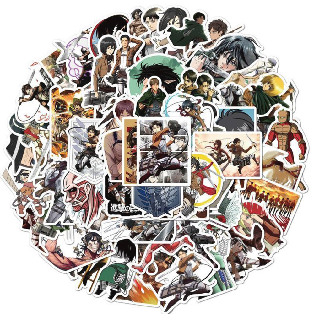 100 classic anime: A-ttack on Titan Graffiti Stickers Guitar ...
